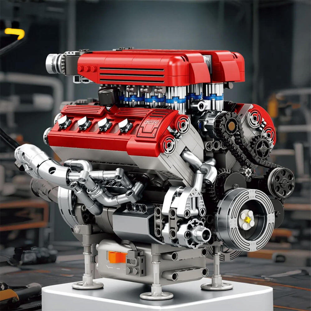 Motorised High-Revving V8 Italian Engine 1100pcs